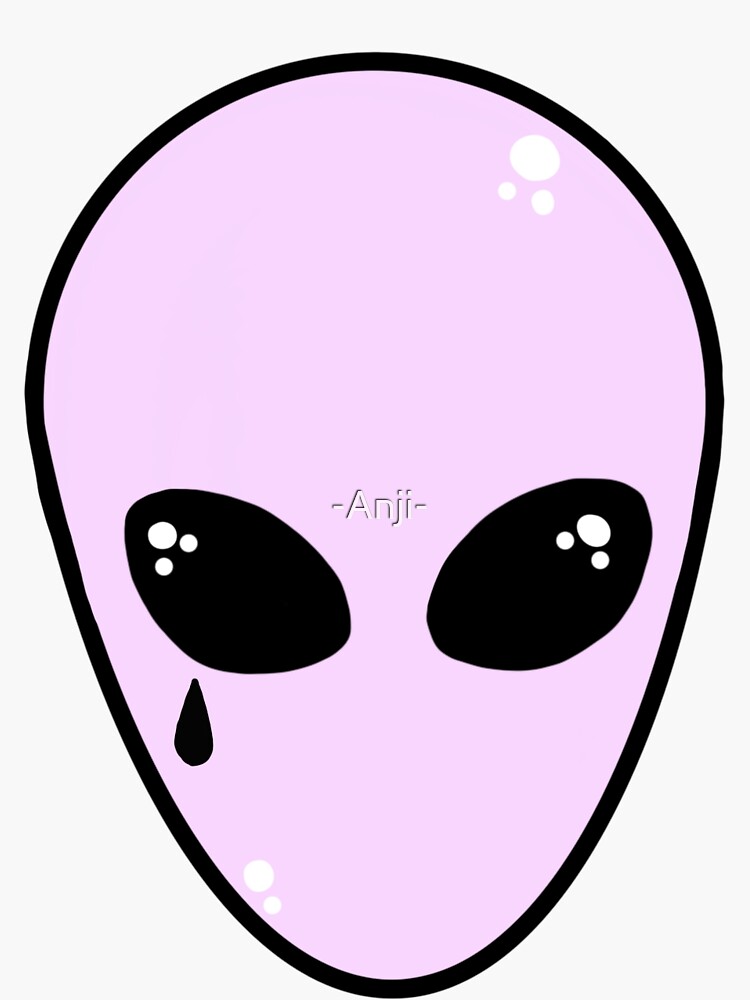 "Pastel alien " Sticker by -Anji- | Redbubble