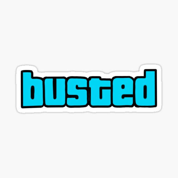 "GTA 5 busted wasted sticker " Sticker for Sale by emk817 | Redbubble