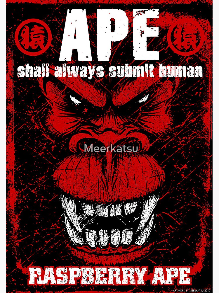 "Raspberry Ape v2.0" Photographic Print by Meerkatsu | Redbubble