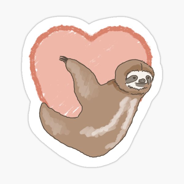 "Sloth love" Sticker for Sale by May-designs | Redbubble