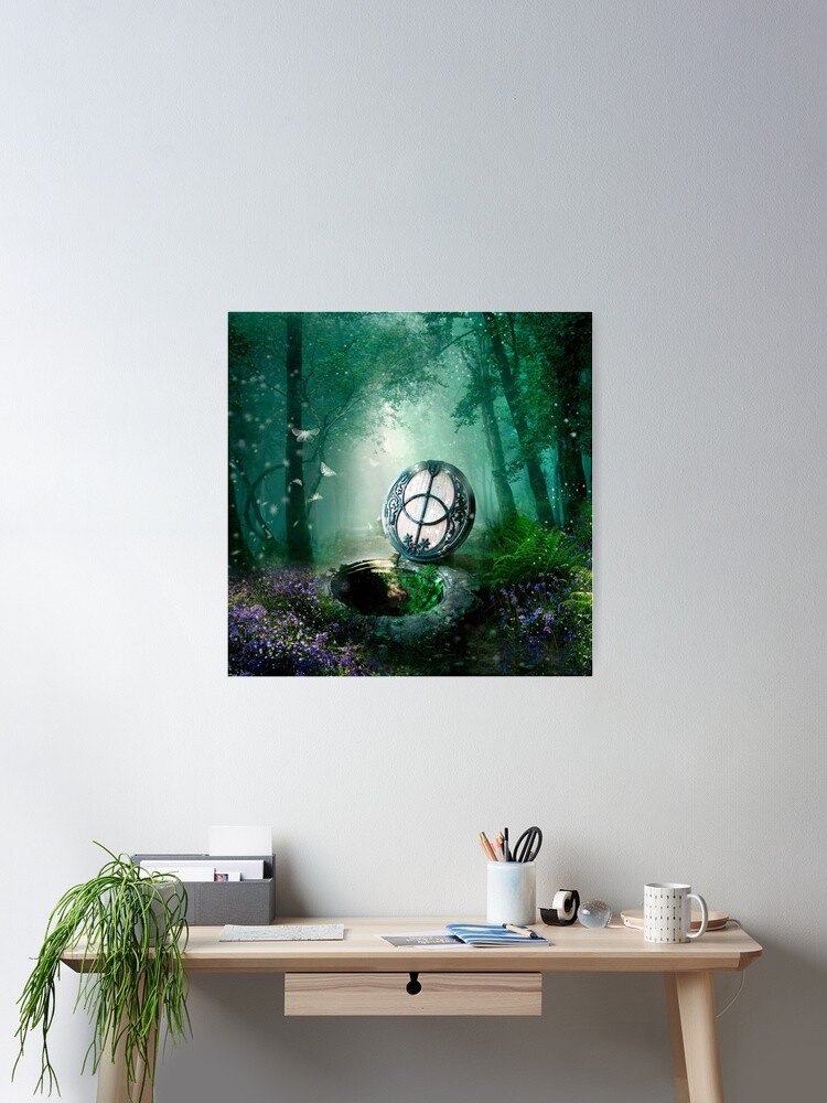 "Glastonbury Chalice Well (square)" Poster for Sale by Angie Latham ...