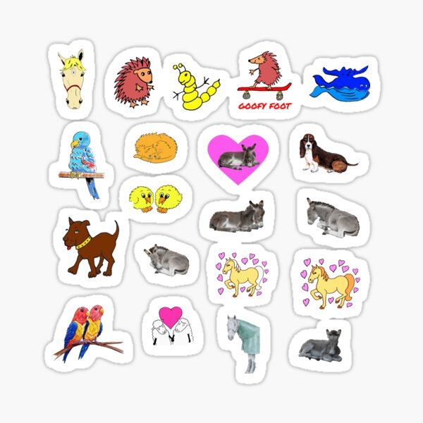 "Cute Animal Selection" Sticker by michellelegrand | Redbubble