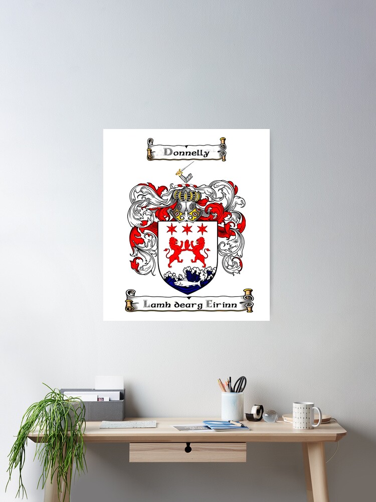 "Donnelly Family Crest and Motto" Poster for Sale by Hibernia29 | Redbubble