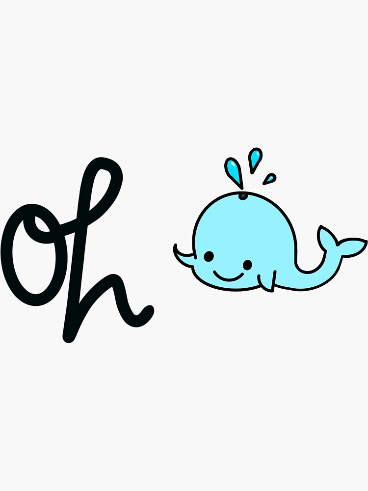 "Oh Whale" Sticker by cgracew | Redbubble