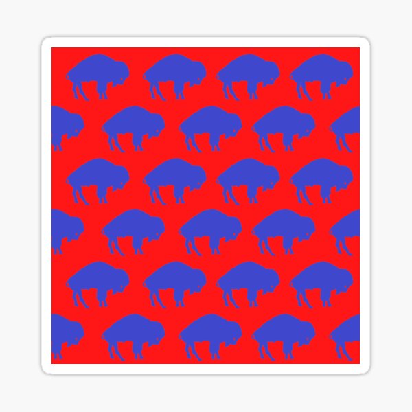 "Blue and Red Buffalo Herd - Buffalo Sports" Sticker for Sale by ...