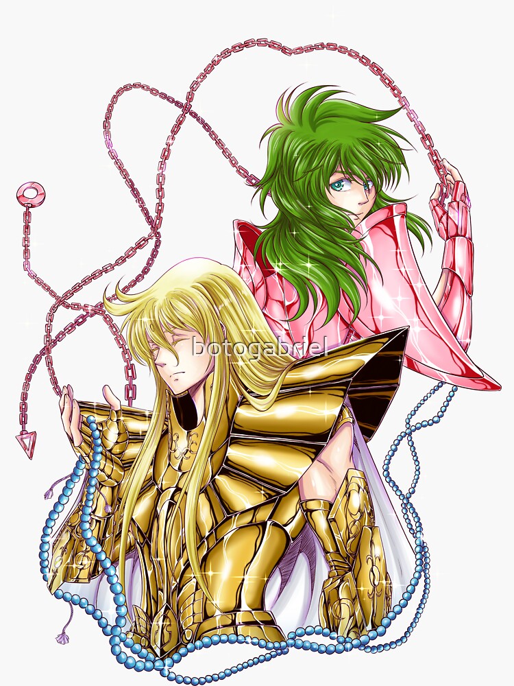 "Andromeda Shun and Virgo Shaka" Sticker by botogabriel | Redbubble
