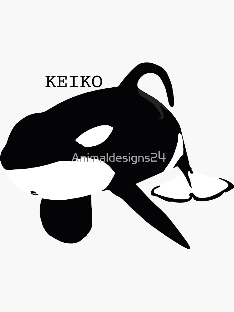 "KEIKO the killer whale " Sticker for Sale by Animaldesigns24 | Redbubble
