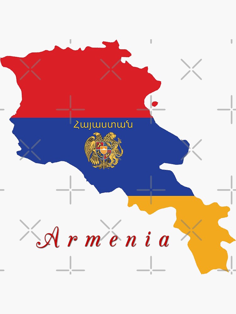 "Armenian Flag" Sticker by doniainart | Redbubble