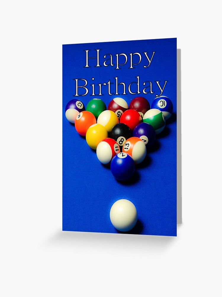 Happy Birthday Playing Pool