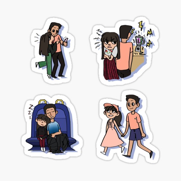 "Couple" Sticker for Sale by Nikkimeme | Redbubble