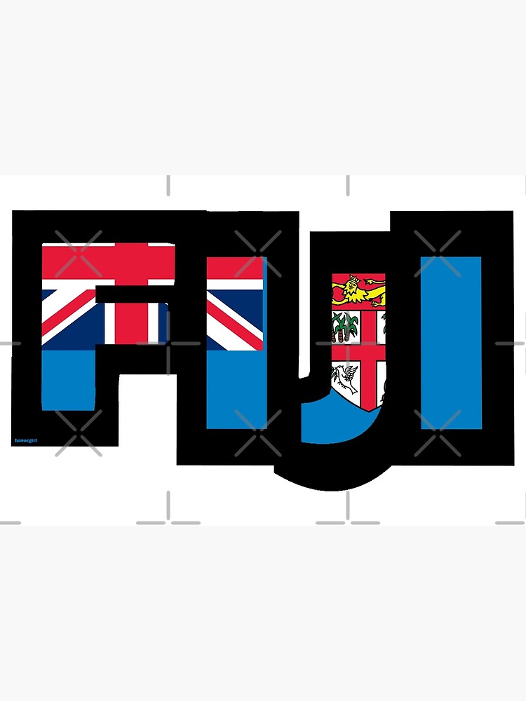 Fiji Font With Fijian Flag Premium Matte Vertical Poster Designed ...