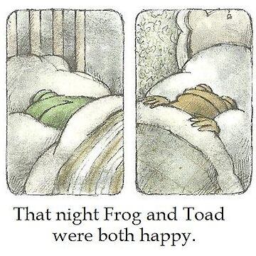 "That Night Frog and Toad Were Both Happy" Sticker for Sale by ...
