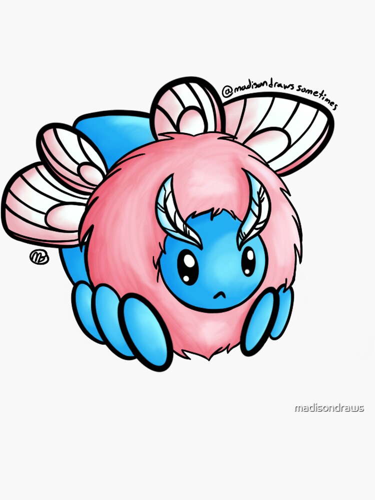 "Trans Pride Moth" Sticker for Sale by madisondraws | Redbubble