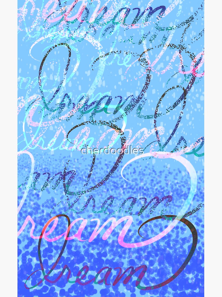 "Dreamland Whimsy, Pretty Periwinkle Text Graphic Design" Sticker by ...