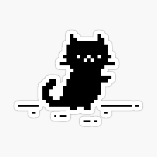 "Cute Pixel Cat - White Pixel Art Kitty - Offline No Internet ...