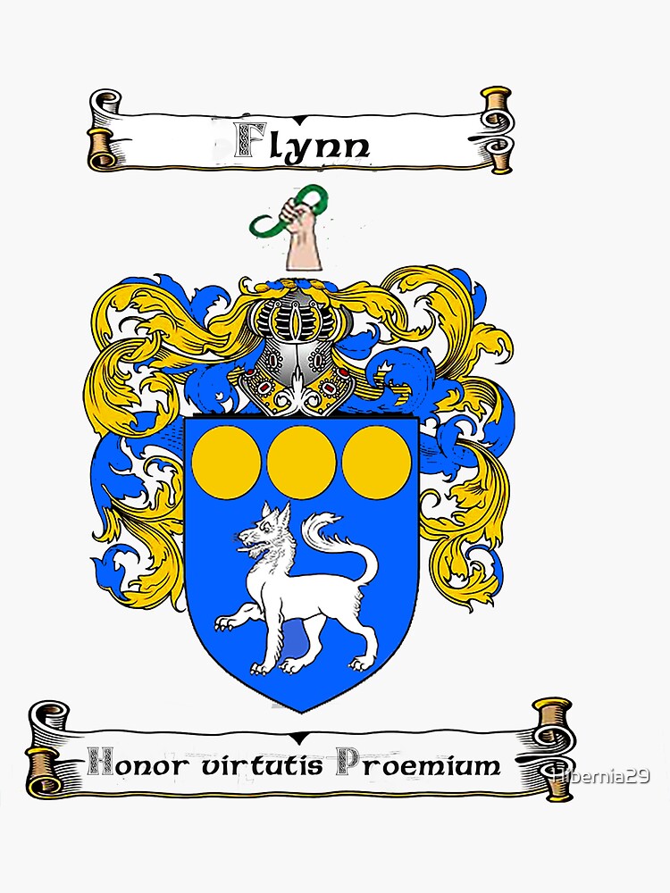 "Flynn Family Crest and Motto" Sticker for Sale by Hibernia29 | Redbubble