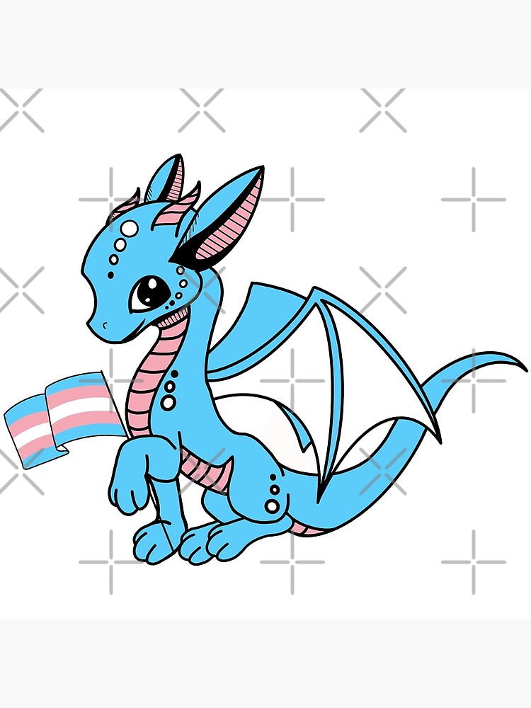 "Trans Dragon" Poster by LunaBlack | Redbubble