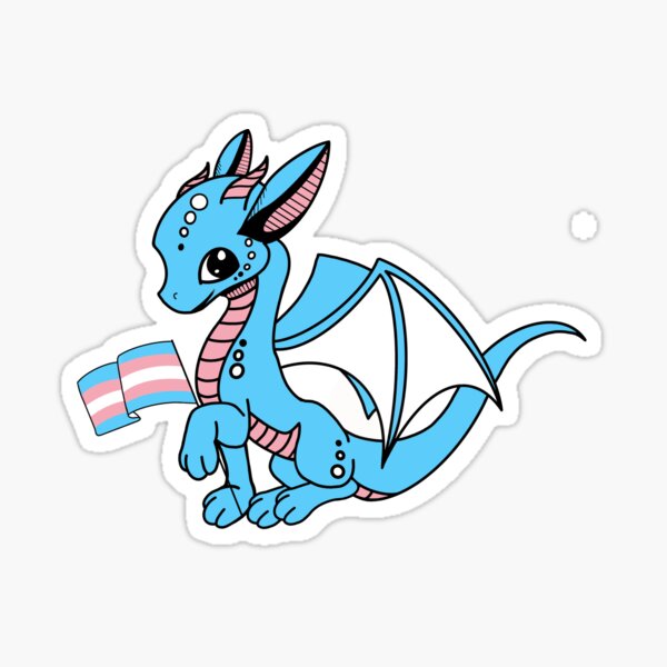 "Trans Dragon" Sticker by LunaBlack | Redbubble