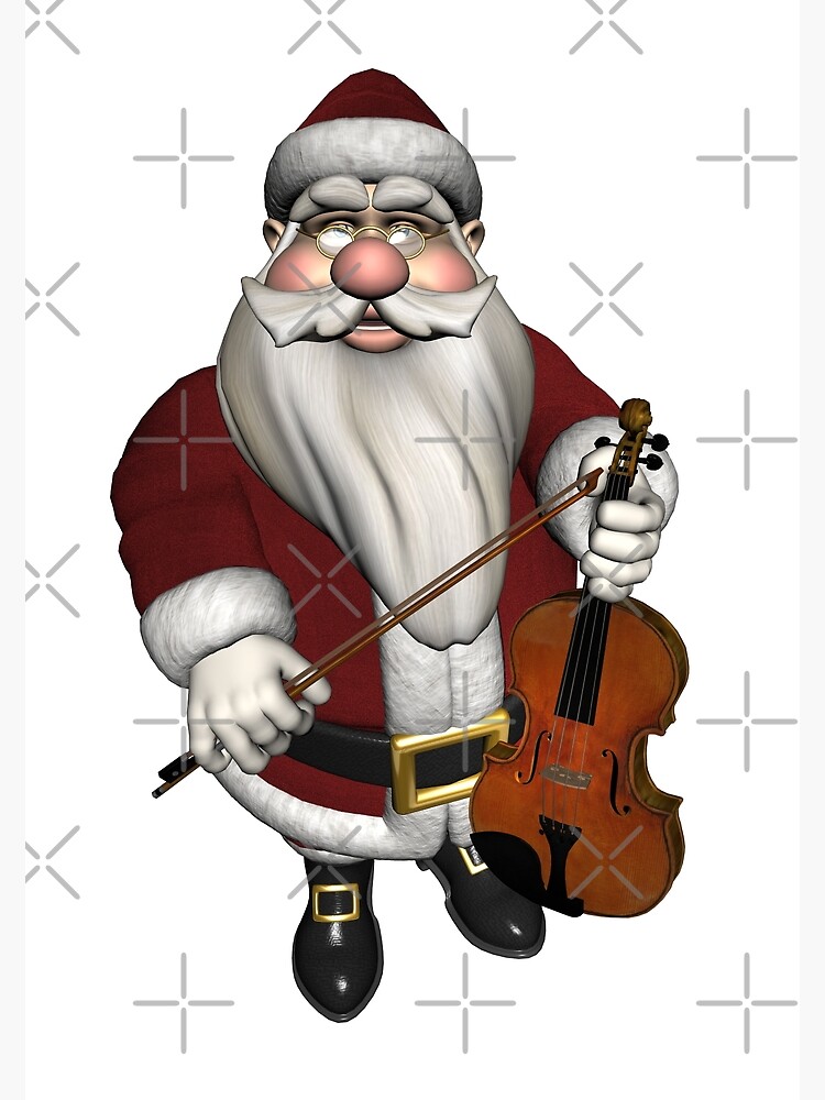 "Santa Claus Plays Violin" Poster for Sale by Mythos57 | Redbubble