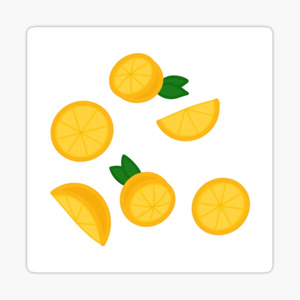 "Lemon citrus sticker pack" Sticker by carylinebrad | Redbubble