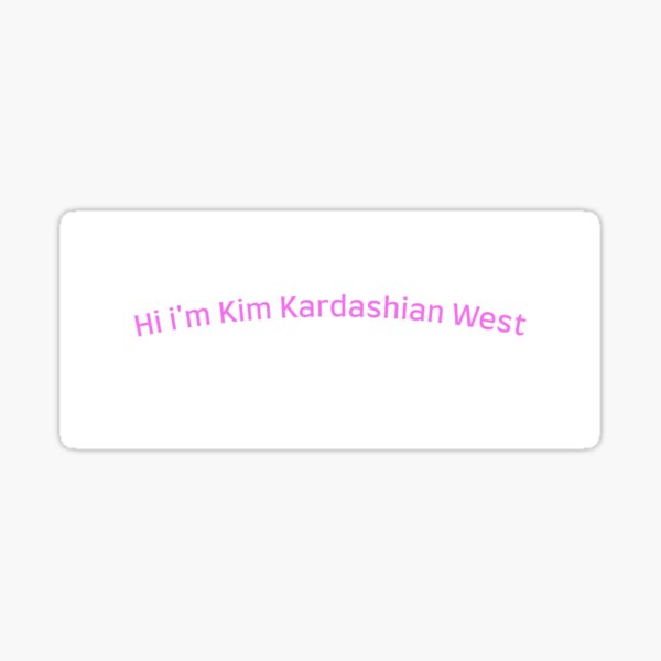"Kim Kardashian " Sticker by angelinasomers | Redbubble