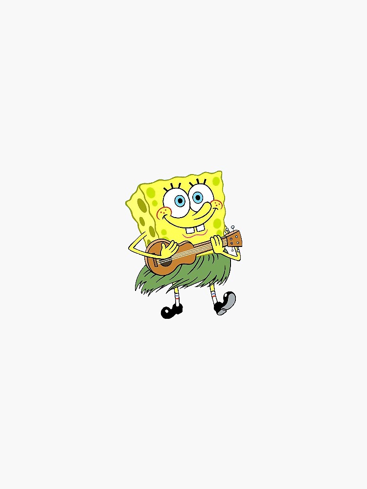 "Hula Spongebob Sticker" Sticker by ashuwey | Redbubble