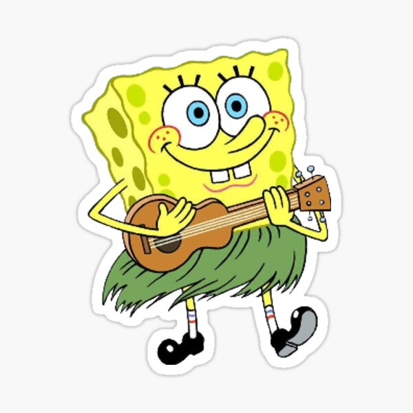 "Hula Spongebob Sticker" Sticker by ashuwey | Redbubble