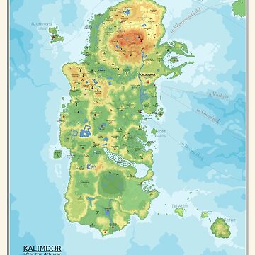 "Detailed Kalimdor map" Poster by Sturmbart | Redbubble