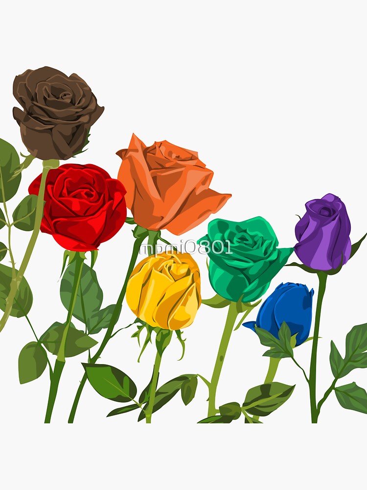 "Pride Roses" Sticker for Sale by mpmi0801 | Redbubble