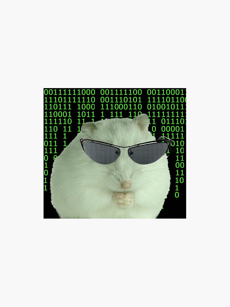 "Hacker Hamster Edit" Sticker by epicellysart | Redbubble