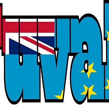 "Tuvalu Font with Tuvaluan Flag" Poster for Sale by Havocgirl | Redbubble