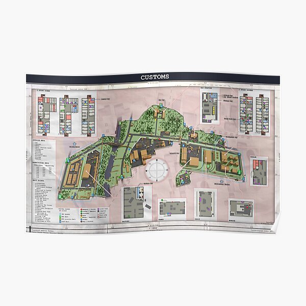 "Customs Map" Poster for Sale by savorok | Redbubble