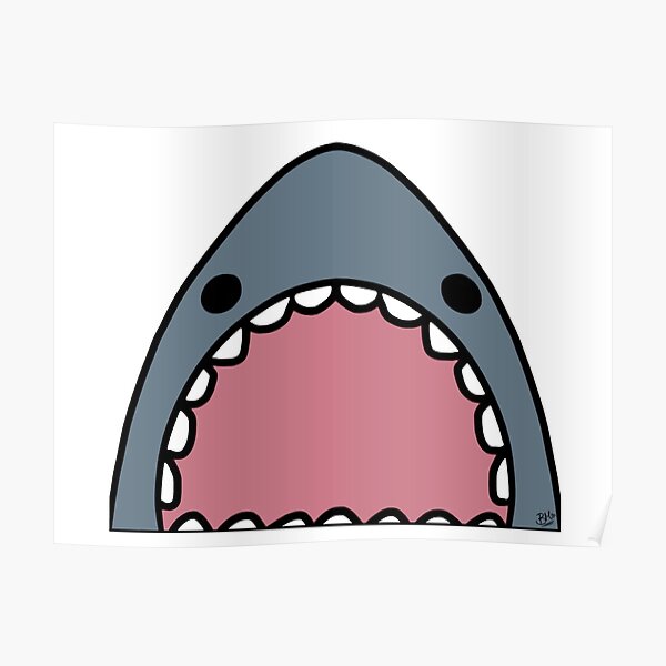 Shark Teeth Posters | Redbubble
