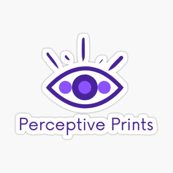 "Perceptive Prints Logo" Sticker for Sale by PPrints818 | Redbubble