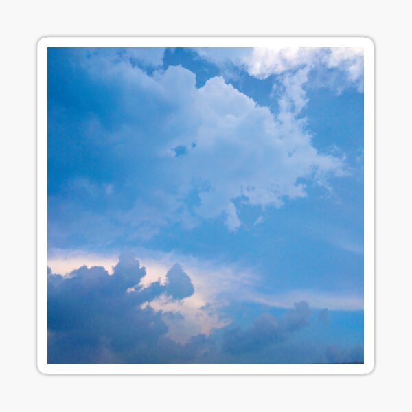 "Aesthetic Blue Clouds" Sticker for Sale by bydami | Redbubble