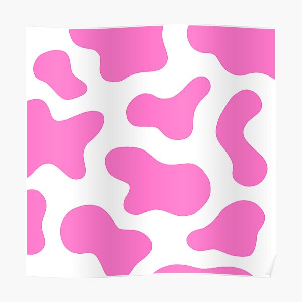 "Pink Cow Print" Poster by eclecticamelia | Redbubble