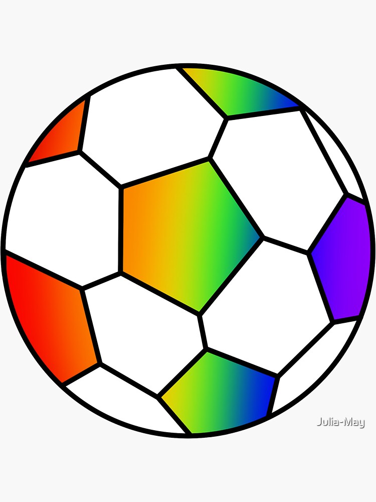 "RAINBOW SOCCER" Sticker for Sale by Julia-May | Redbubble