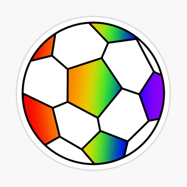 "RAINBOW SOCCER" Sticker for Sale by Julia-May | Redbubble
