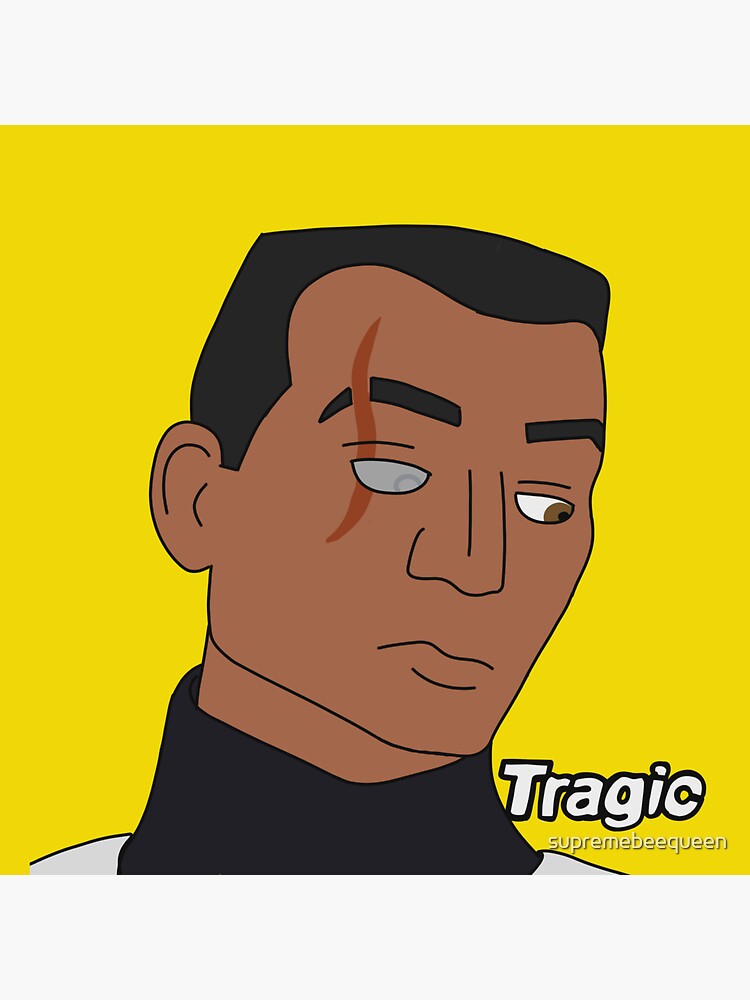 "Commander Wolffe Tragic" Sticker for Sale by supremebeequeen | Redbubble