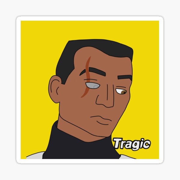 "Commander Wolffe Tragic" Sticker for Sale by supremebeequeen | Redbubble