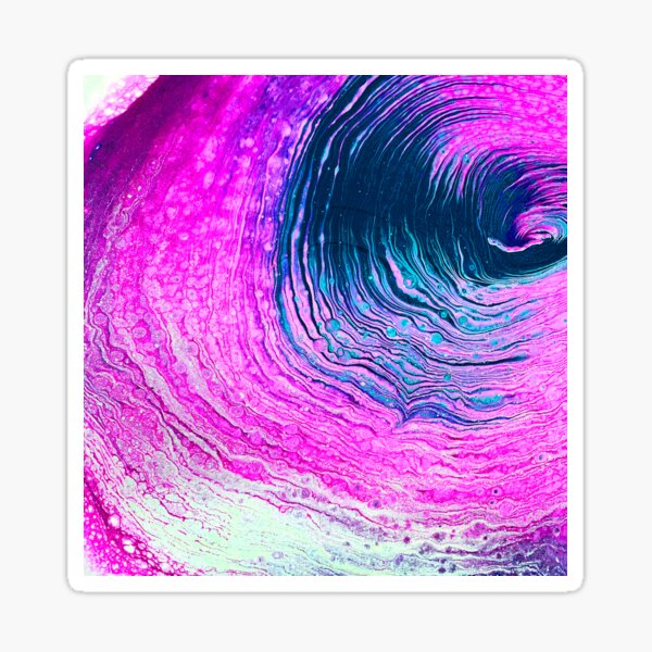 "Candy Plasma Acrylic Pour Painting" Sticker by affyash | Redbubble