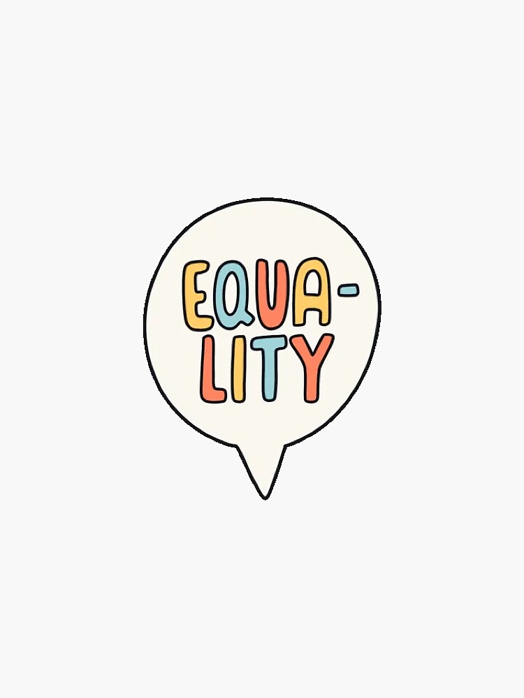 "Equality Sticker" Sticker by afluegge | Redbubble
