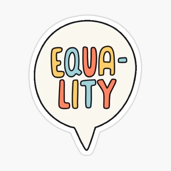 "Equality Sticker" Sticker by afluegge | Redbubble