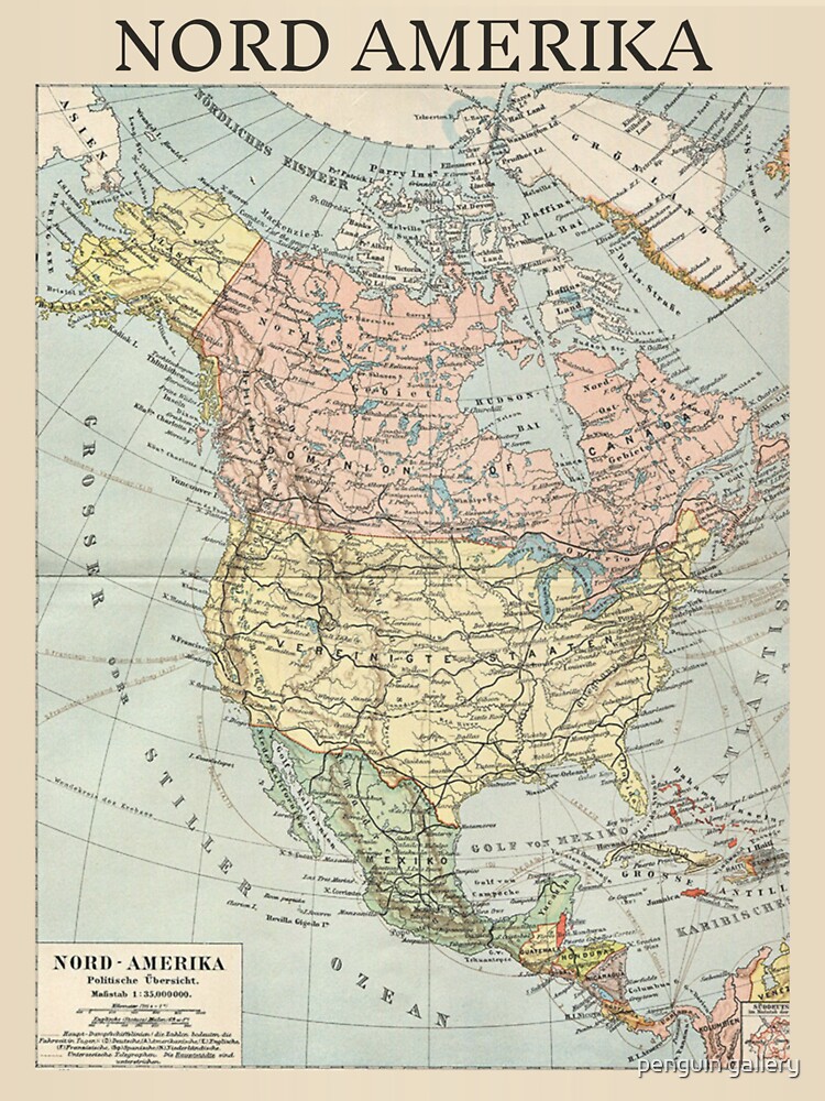 "Old North America Map" Sticker for Sale by aidankenny01 | Redbubble