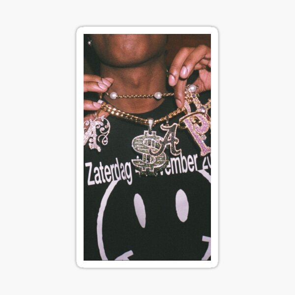 "ASAP rocky chain sticker" Sticker for Sale by alexiavalencia | Redbubble