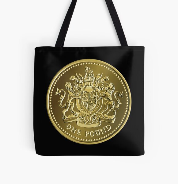 "British money gold coin one pound" Tote Bag for Sale by kavalenkava ...