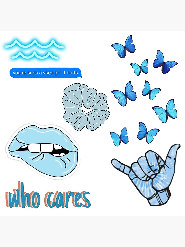 "Blue Sticker Pack" Poster by alimeeker | Redbubble