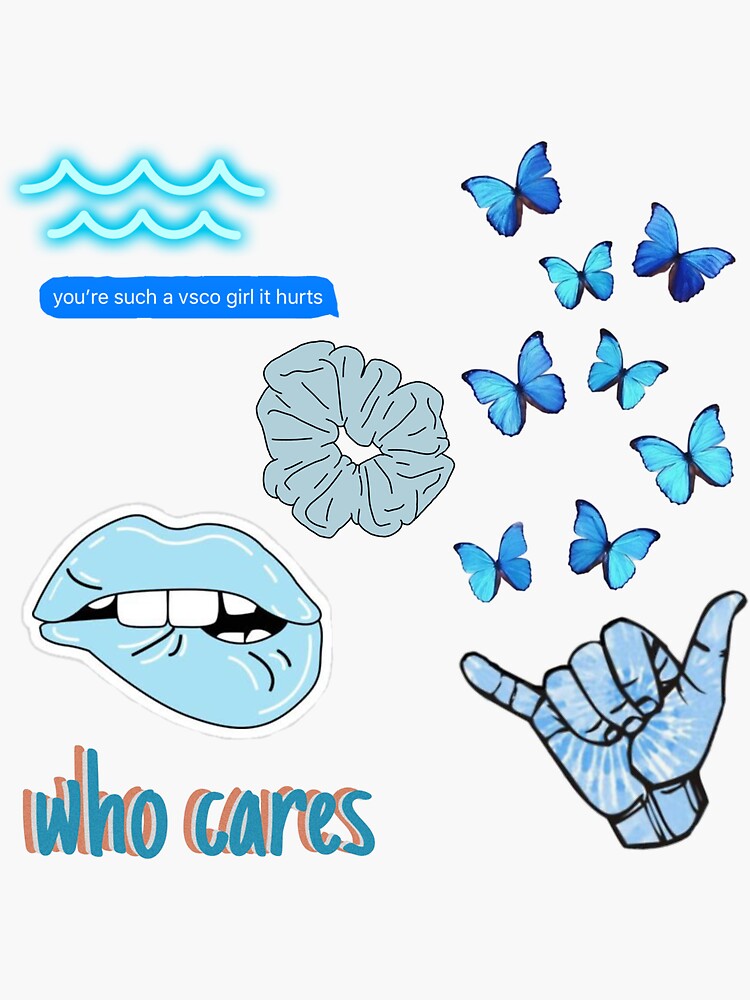 "Blue Sticker Pack" Sticker by alimeeker | Redbubble