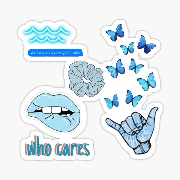 "Blue Sticker Pack" Sticker by alimeeker | Redbubble