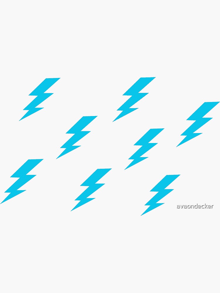 "blue lightning bolt sticker pack" Sticker for Sale by avaondecker ...